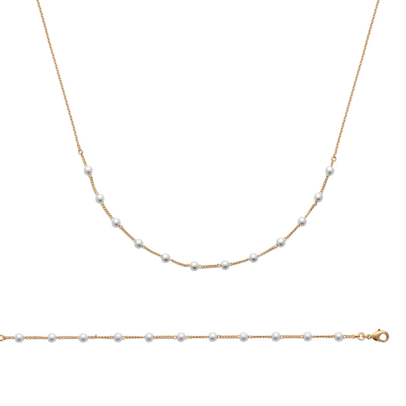 Bracelet fin avec perle de culture