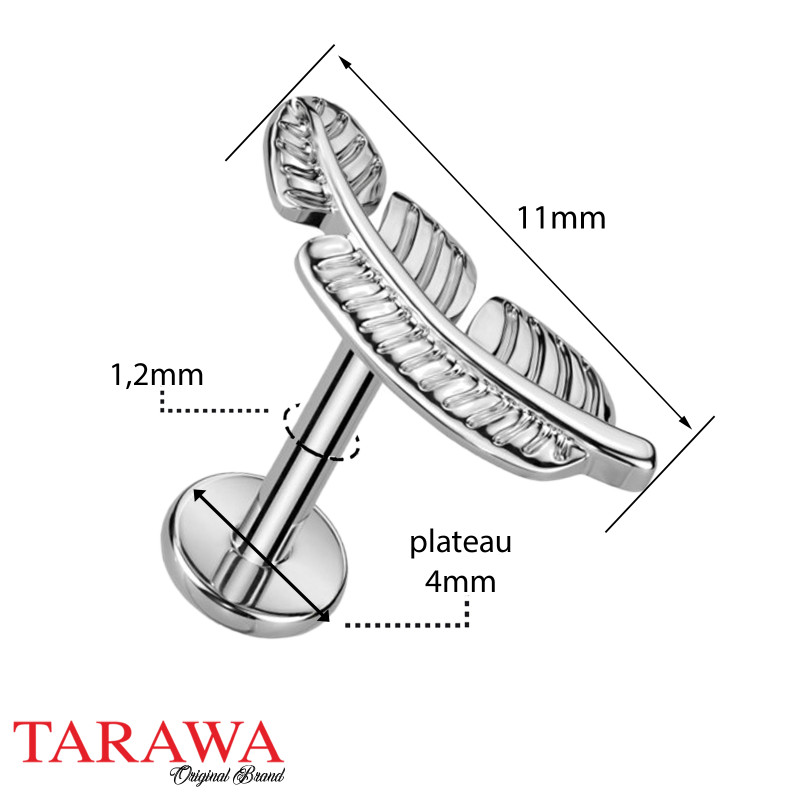 Piercing labret titane motif croix - Tarawa.com